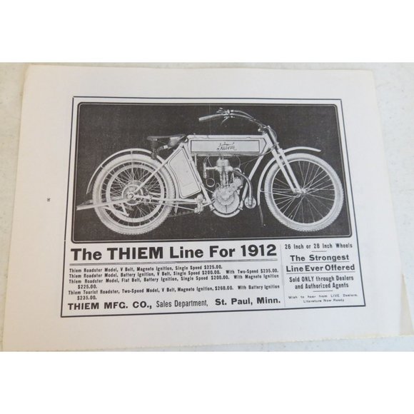 Thiem Motorcycle | Wall Decor | The Thiem Line For 912 Motorcycle ...